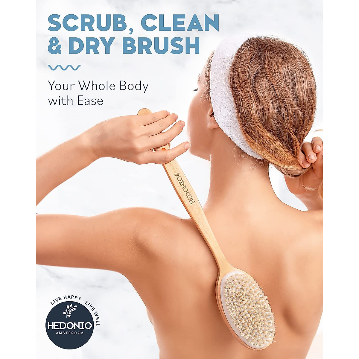 Back Scrubber Shower Brush Back Scrubber for Shower for Men and Women Exfoliating Back Scrubber for Shower Body Brush Back Scrubber Back Brush Long