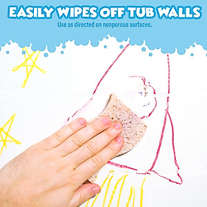 Tub Works® Smooth™ Bath Crayons Bath Toy, 12 Pack | Nontoxic, Washable Bath Crayons for Toddlers & Kids | Unique Formula Draws Smoothly & Vividly on Wet & Dry Tub Walls | Hexagon Grip Bathtub Crayons