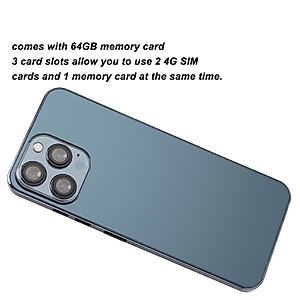 BROLEO 4G Smartphone, RAM 8GB ROM 64GB Unlocked Cell Phone Dual Card Dual Standby for Phone Call (US Plug)