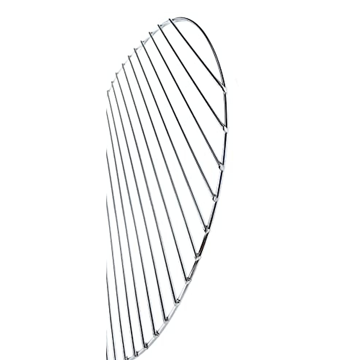 Barbecue Partner Round replacement charcoal bottom grate Korean bbq grill cooking wire mesh grid no foot, 14'' diameter, Stainless Steel, 14 x 14 x 0.4 inches