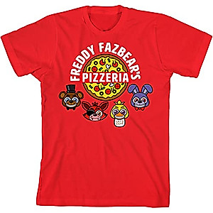 Five Nights at Freddy s Pizzeria Character Group Classic Red Tee - S