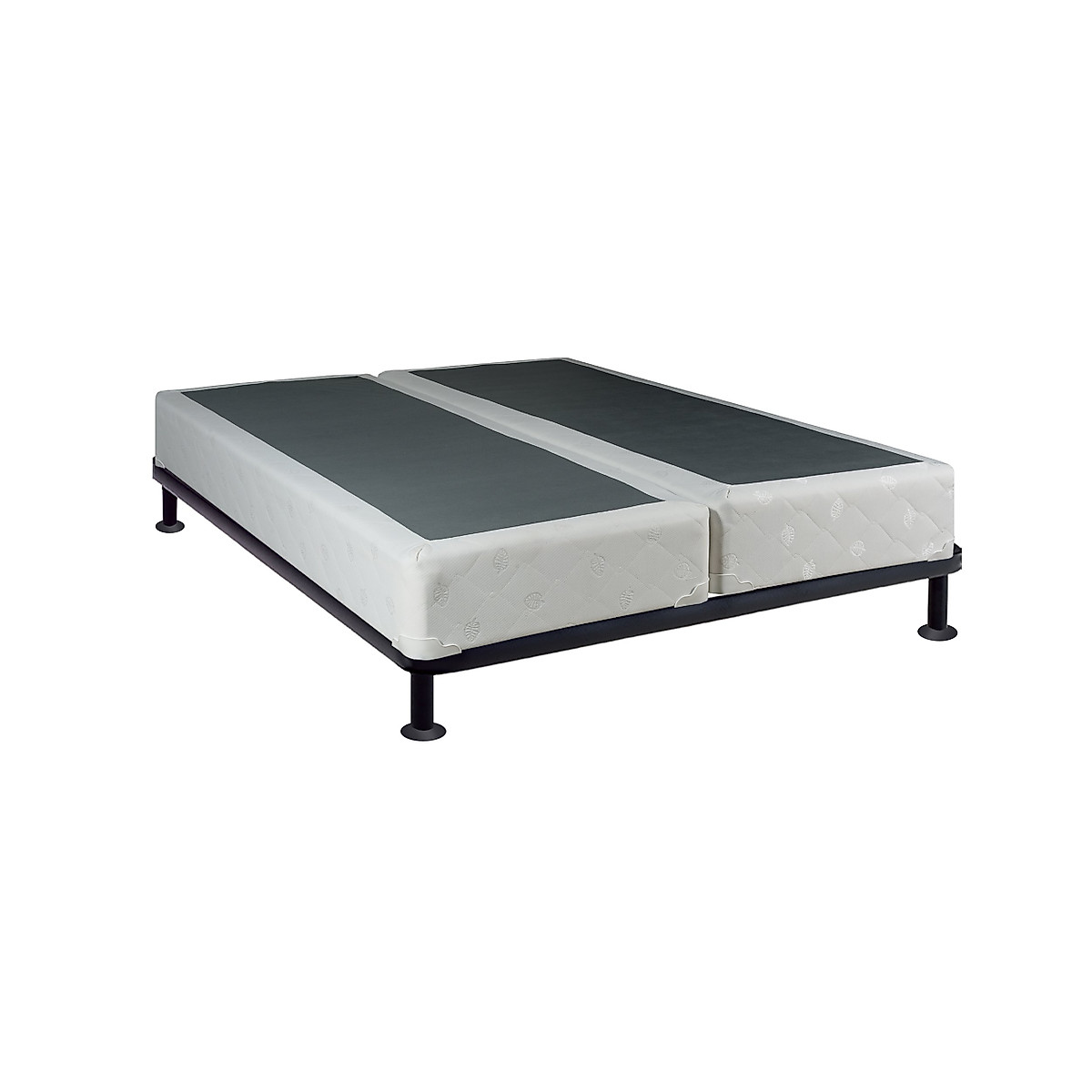 Continental Sleep 4-Inch Wood Split Low Profile Traditional Box Spring/Foundation for Mattress Set, Queen, Beige