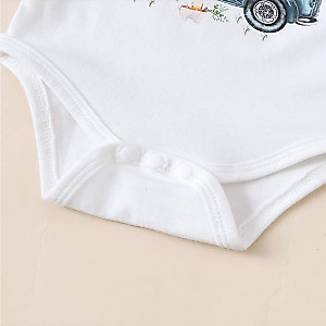 Aslaylme Newborn Boy Easter Day Clothes Baby My First Easter Outfit (Blue-1st, 3-6 Months)