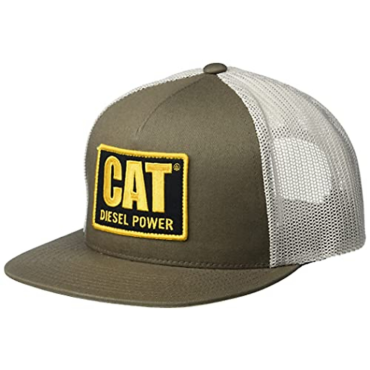Caterpillar Men's Diesel Power Flat Bill Cap, Dark Earth, One Size