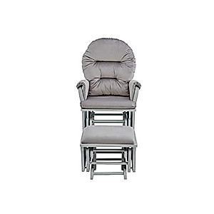 Suite Bebe Madison Glider Rocker and Ottoman, Grey and Light Grey
