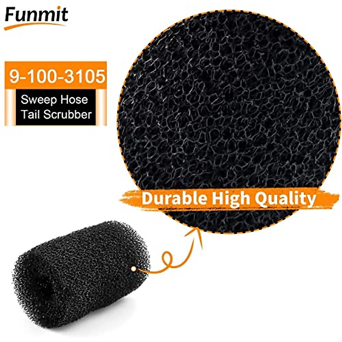 10 Pack Tail Scrubber Replacement for Polaris 280 360 180 380 480 3900 Pool Cleaner Parts, Sweep Hose Scrubber