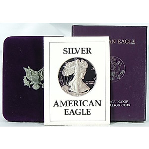 1988 Proof American Eagle Silver Dollar with Original Packaging