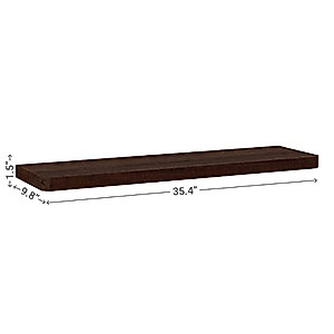 Way Basics Wall Mount Display (9.8 x 35.4 x 1.5), Espresso