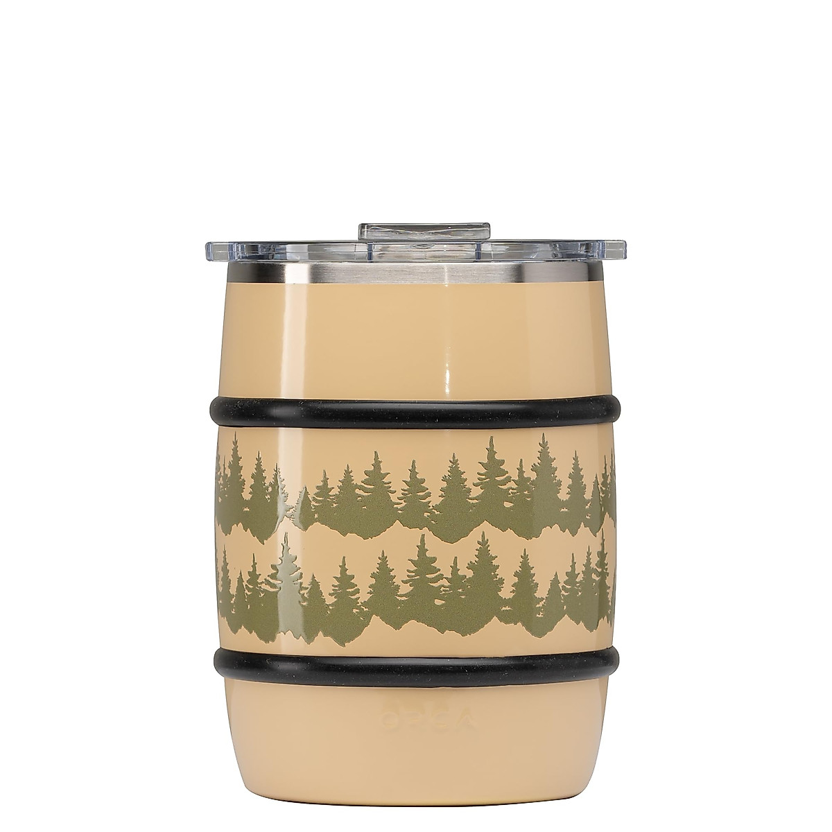 ORCA Barrel 12 oz Stainless Steel Insulated Whiskey Barrel Design Cup | Classy Wood Grain Print, Double Walled Vacuum Sealed for Superior Temperature Retention — Tree Line Tan Print
