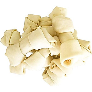 PET MAGASIN Natural Rawhide Bones Chewing Dog Treats, 10-Pack (Small (4-5 Inch))