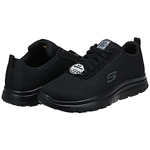 Skechers mens Flex Advantage Sr - Bendon Work Shoe, Black Mesh/Water/Stain Repellent Treatment, 10.5 Wide US