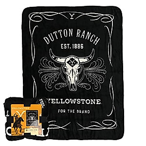 Northwest Yellowstone Silk Touch Throw Blanket, 46" x 60", Whiskey Label