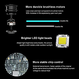 Holographic Projector, 3D LED Hologram Fan Advertising Machine, 3500 * 1358 Resolution 6 Blades Fan Projection 85cm, for Shop, Bar, Party Advertising Display(33.46inch)