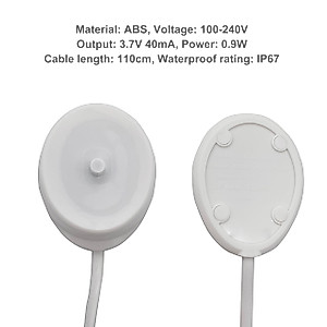 Electric Toothbrush Charger Base for Philips Sonicare Toothbrush Charger Replacement HX6100, HX3000 / HX6000 / HX8000 / HX9000 Series Portable IP67 Waterproof 3.6ft Cable
