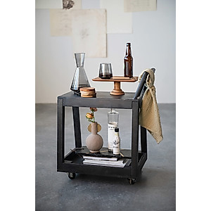 Bloomingville Modern Black Marble Brass Inlay Cutting Board, 16" x 6"