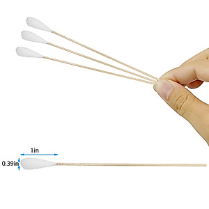 6 Inch Long Cotton Swabs (Large Size) 400pcs for Pets, Gun Cleaning or Makeup