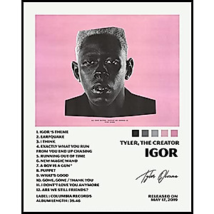 ceceva Tyler The Creator Poster, Set of 6, 8x10 inch, FRAMELESS Music Posters, Album Cover Poster, Rapper Posters, Igor poster
