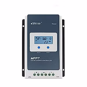 EPEVER 20A MPPT Solar Charge Controller 12/24VDC Automatically Identifying System Voltage with Backlight LCD Display Fit for Lead-Acid and Lithium Batteries
