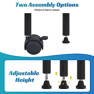 5 Tier Heavy Duty Wire Shelving Storage Rack Unit, Adjustable Commercial Storage Racks with Wheels Wire Shelving Standing Garage Shelving Storage Rack, NSF Certified, 30" D×14" W×60" H (Black)