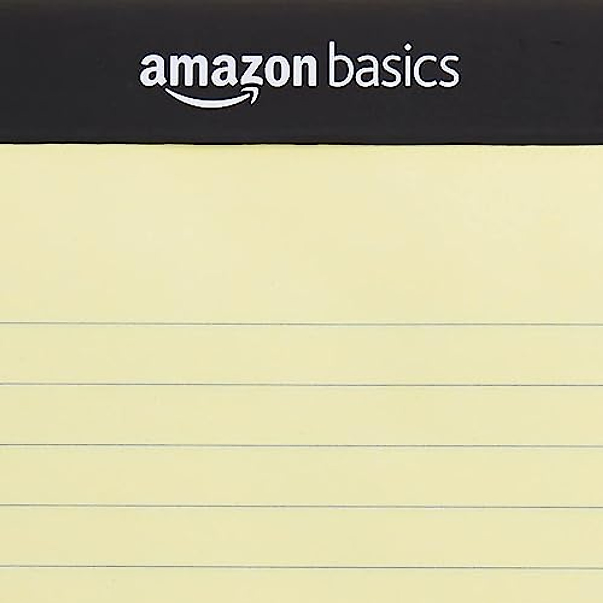 Amazon Basics Wide Ruled Lined Writing Note Pad, 8.5" x 11.75", Canary, 600 Perforated Sheets, 12-Pack of 50