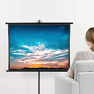 VIVO 50 inch Mini Portable Indoor Outdoor Projector Screen, 50 inch Diagonal Projection, HD 4:3 Projection, 4K 3D 1080P HD Pull Up Foldable Stand Tripod, PS-T-050B