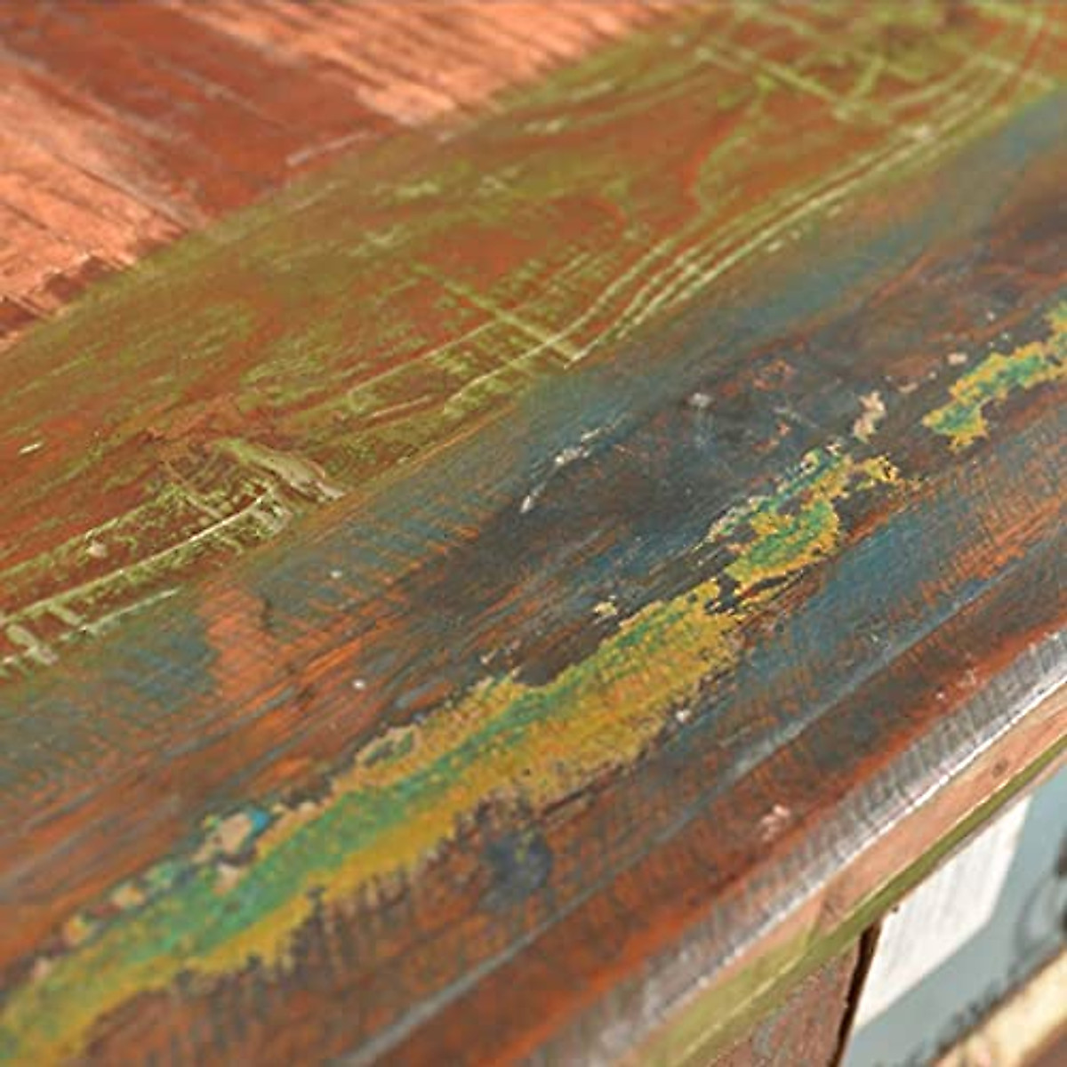 vidaXL Solid Reclaimed Wood Cabinet 4 Drawers Vintage Sideboard Storage Unit