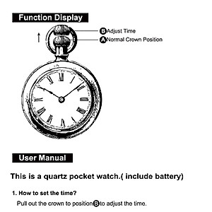 Ddjbdb Mens Pocket Watches with Fob Chain&Necklace Chain Pocket Watch Box Quartz America Department of The Army Bronze