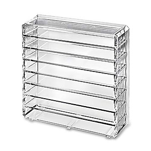BY ALEGORY byAlegory Acrylic Makeup Eyelashes 'Lash' Organizer w/Removable Dividers Designed To Stand & Lay Flat 8 Space False Eye Lash Extension Cosmetic Storage - Clear
