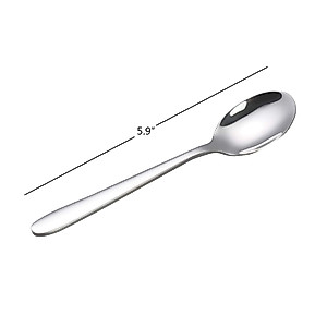 Zerdyne 12-Piece Stainless Steel Teaspoon, Small Spoon