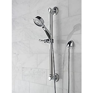 Delta Faucet 9-Spray Slide Bar Hand Held Shower with Hose, Chrome Handheld Shower Head, Slide Bar Hand Shower, Handheld Shower, Detachable Shower Head, Chrome 51900