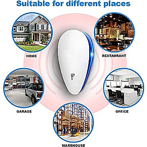 FLAMOW Ultrasonic Pest Repellent(6 Pack), 2022 Newest Electronic Repeller Indoor Plug in for Mosquito, Spider, Mice, Ant, Insects, Roaches, Rodent,Non-Toxic, 100% Safe Humans & Pets Safe