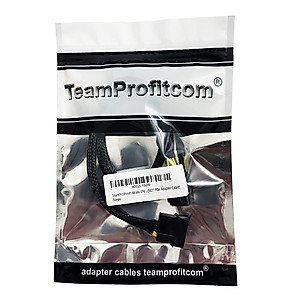 Molex LP4 Male ATX Power Supply to CPU 8(4+4) Pin EPS-12V Converter Adapter Cable Braided Sleeved 20 inches (NOT PCIe Adapter Cable) TeamProfitcom