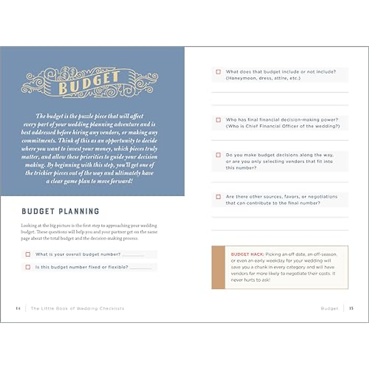 The Little Book of Wedding Checklists: All the Lists and Tips You Need to Plan the Big Day
