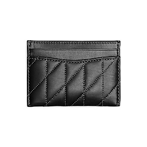 Coach Quilted Pillow Leather Essential Card Case Black One Size