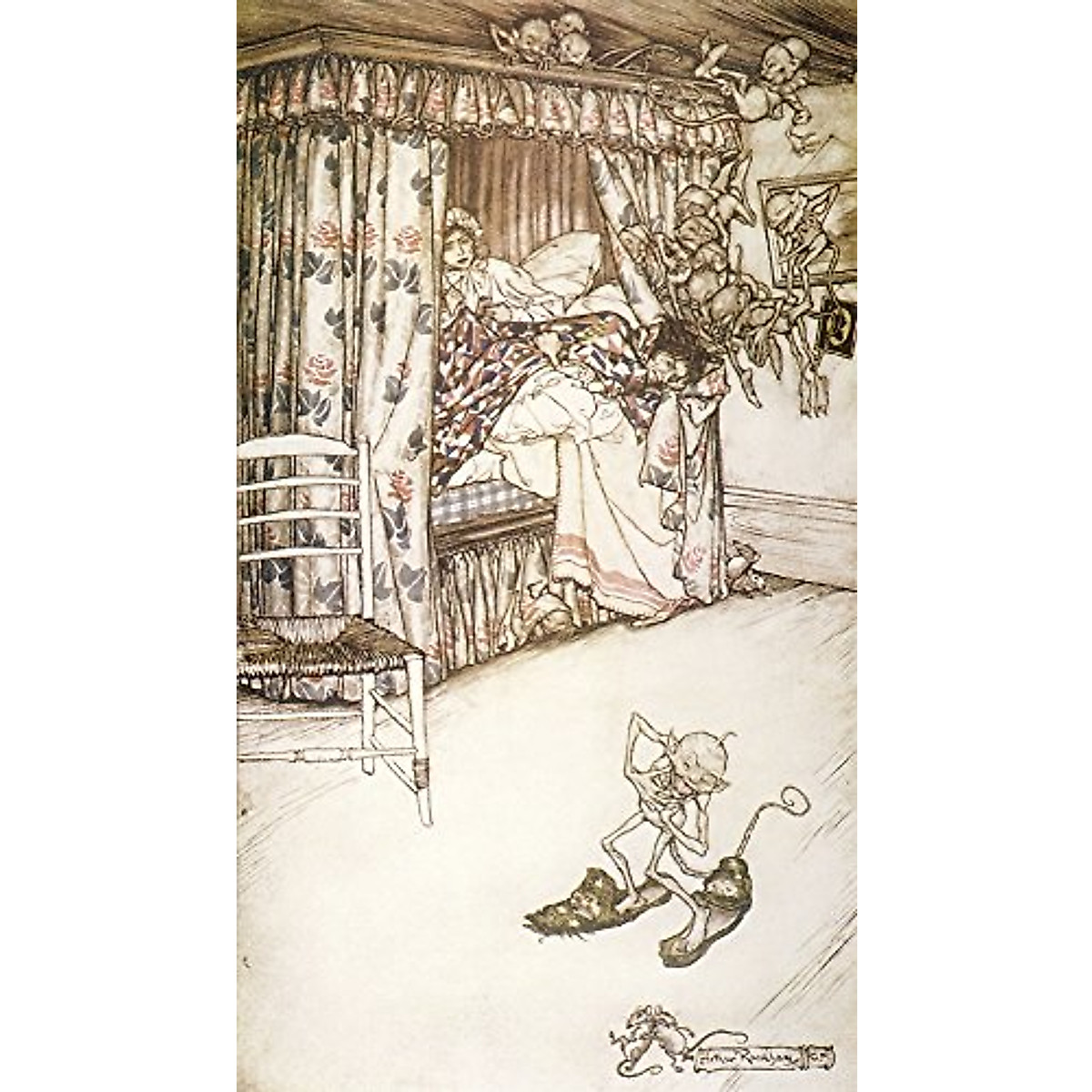 Rip Van Winkle 1905 Curtain lecture Poster Print by A Rackham (18 x 24)