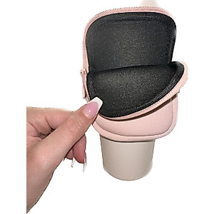 MIMI AND JUNE Water Bottle Zipper Pouch- Compatable for Stanley Quencher Adventure 40oz & Stanley IceFlow 20oz 30oz; Women's Gym Accessory; Card and Key Holder