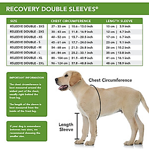 Suitical Recovery Sleeve for Dogs | Double Sleeve Front Leg Protection After Surgery | Dog Sleeve to Stop Licking | Chest Circumference 25.2”- 33.1” | Sleeve Length 13.8” | L | Double Sleeve