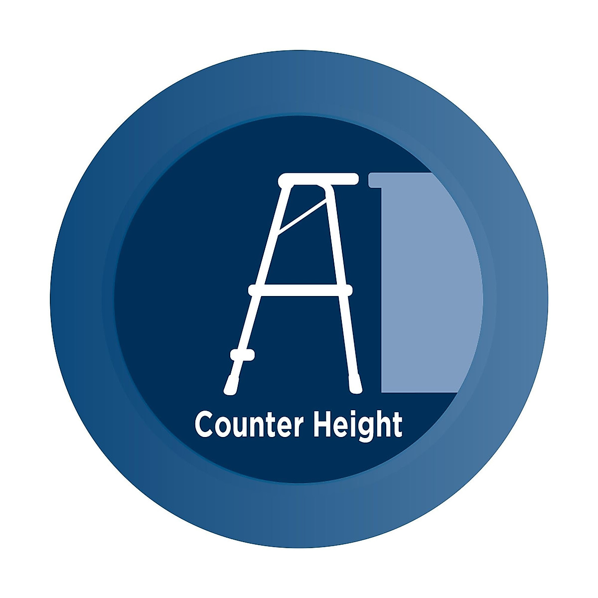 COSCO 2-Step Kitchen Stepper™ Adult Folding Step Stool, Kids Folding "Helper" (Steel/Resin)