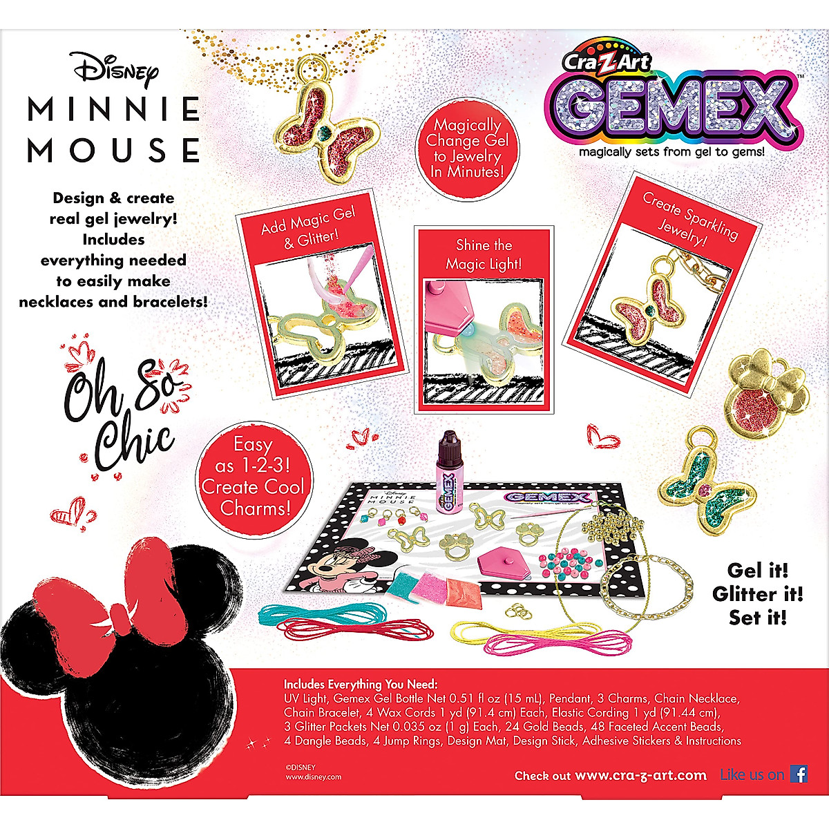 Cra-Z-Art Disney Minnie Mouse Gemex Sparkling Crystal Jewelry Kit Amazon Exclusive