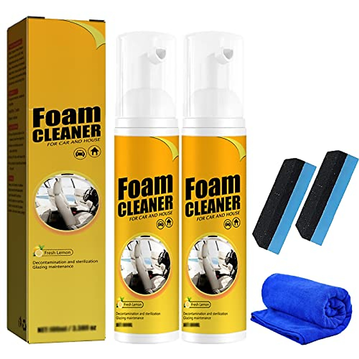 Car Magic Foam Cleaner, 2023 New Magic Foam Cleaner for Car, Multifunctional Car Magic Foam Cleaner (2PCS,30ML)