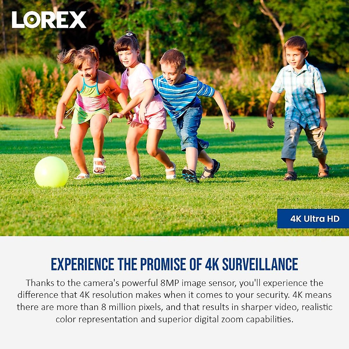 Lorex 4K Ultra HD Smart Deterrence IP 8MP Remote Access Dome Camera with Smart Motion Detection Plus Bundle (2-Pack) (2 Items)