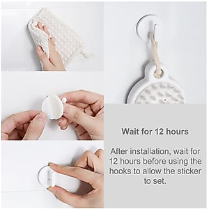 FLAUVEL 6-Pack Plastic Hook Key Hook Wall Hooks Stick-on Key Holder Adhesive Multipurpose Wall Mounted Hook White