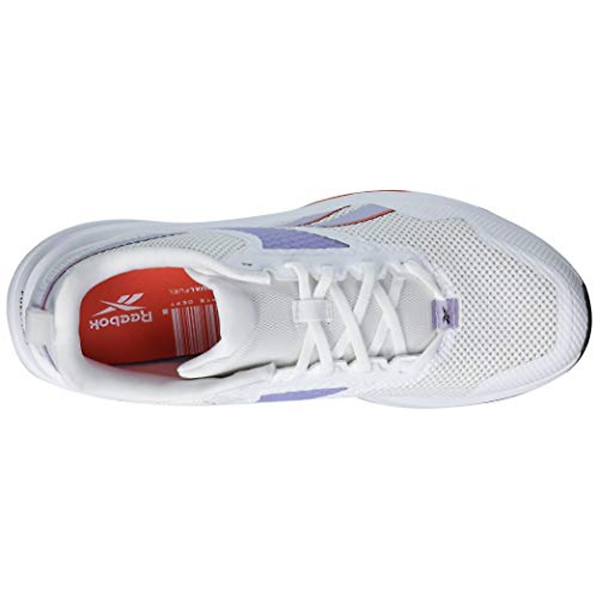 Reebok womens FUSIUM RUN LITE,White/Black/vivid orange,8 M US