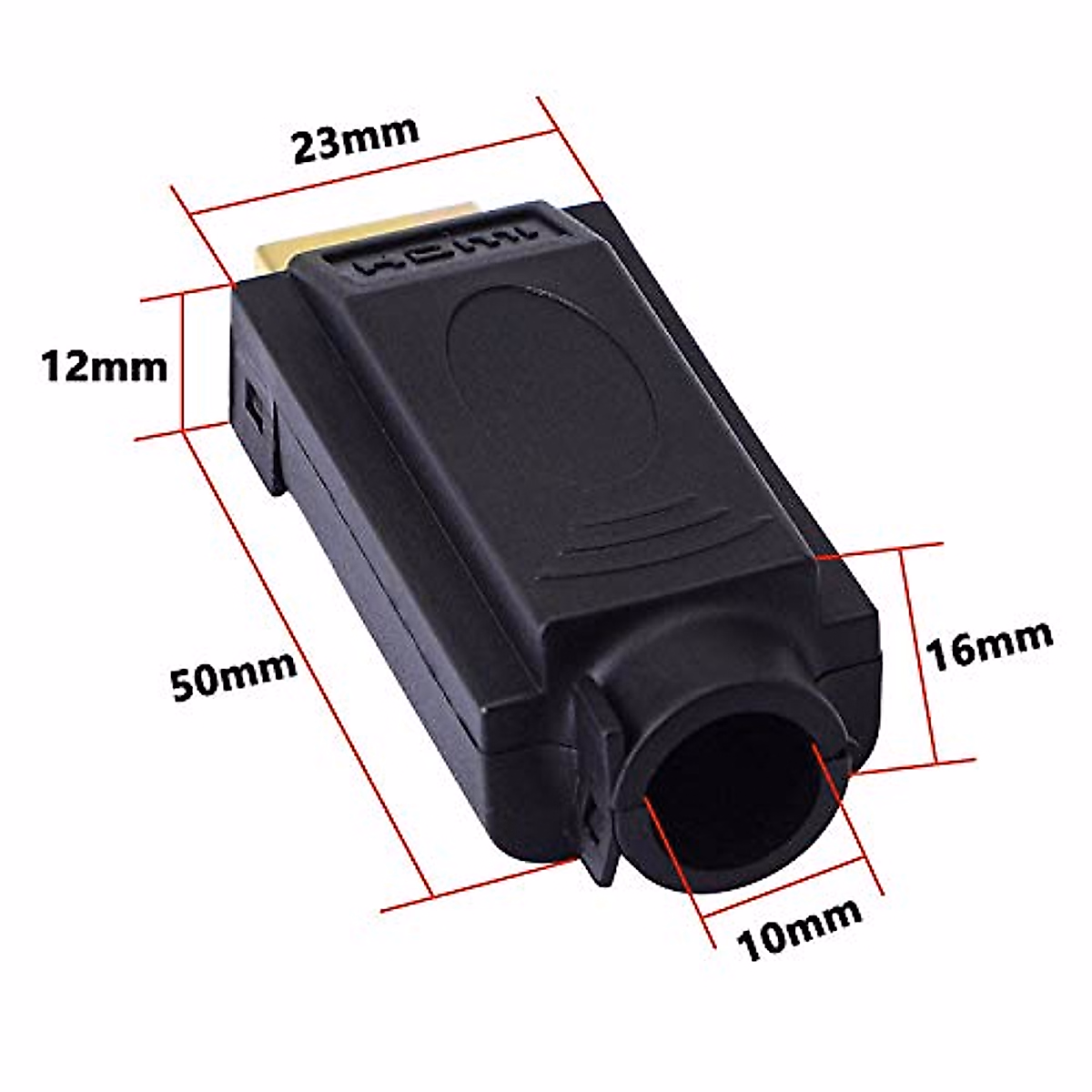 SinLoon 2 Pack HDMI Solderless Adapter Gold Plated HDMI Extension Cable Connector Signals Terminal Breakout Board Free Welding Connector with Plastic Cover Screwdriver