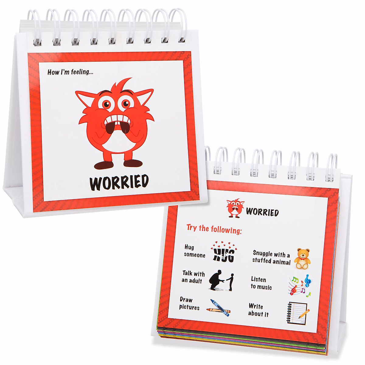 The Original Mood Flipbook for Kids; 20 Different Moods/Emotions; Autism; ADHD; Help Kids Identify Feelings and Make Positive Choices; Laminated Pages (Monster Flipbook)