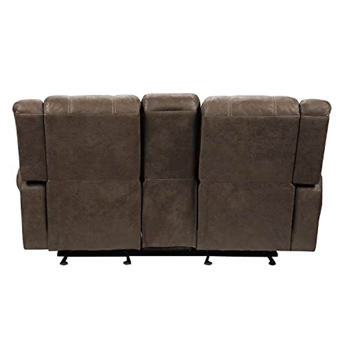 Lexicon Shay Double Glider Manual Reclining Loveseat, Brown