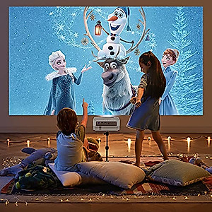 Native 1080P WiFi Bluetooth Projector, DBPOWER 9500L Full HD Outdoor Movie Projector Support iOS/Android Sync Screen&Zoom, Home Theater Video Projector Compatible w/PC/DVD/TV/Carrying Case Included