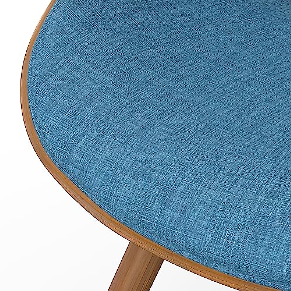 SIMPLIHOME Malden Dining Chair in Blue Linen Look Fabric, 22.8" W x 20.9" D x 30.9" H, Mid-Century Modern Wood Back Chair for Dining Room