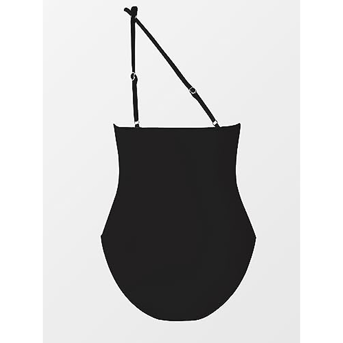 CUPSHE One Piece Swimsuit for Women Asymmetrical Bathing Suit Adjustable Straps Cutout, M Black
