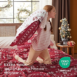 Bedsure Christmas Duvet Cover Queen - Holiday Bedding Collection Featuring a Christmas Snowflakes Pattern, Includes 1 Duvet Cover and 2 Pillow Shams (Queen, Snowflake)